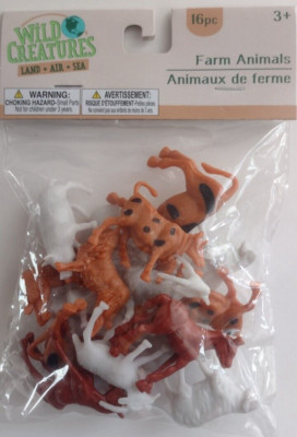 Wild Creatures Farm Animals 16 Piece Plastic Animals Playset NIP SEALED ...