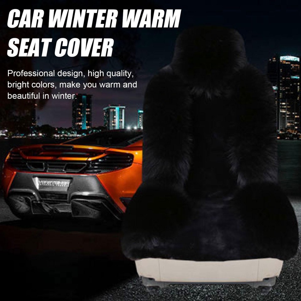 Simulation Australian Sheepskin Fur Car Front Seat Cover Cushion Mat ...