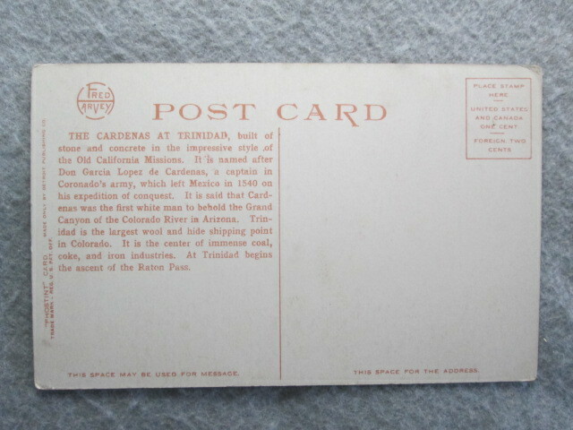 Antique Hotel Cardenas, Trinidad, Colorado Fred Harvey Postcard | eBay