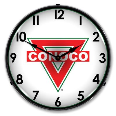 NEW CONOCO RETRO LED LIGHTED ADVERTISING GAS STATION CLOCK - FREE ...