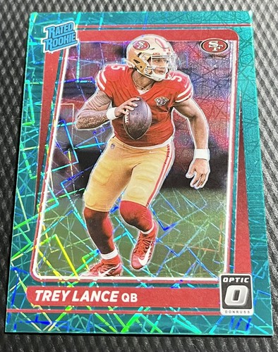 2021 Panini DR Optic Trey Lance 49ers Green Velocity Rated Rookie Card ...