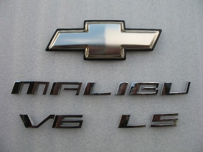 2008 CHEVROLET MALIBU LS V6 REAR CHROME EMBLEM LOGO BADGE SIGN 04 05 06 ...