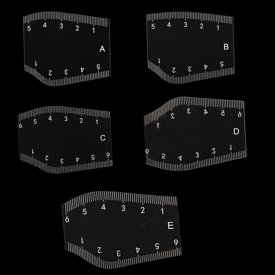 Fast Drawing Eyebrow Desgin Ruler Reusable PVC Eyebrow Mapping Ruler ...