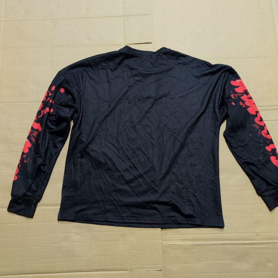 M24h Groomy x ACDC RAG Collab Dark Groupy Long TShirt Black Red Blood ...