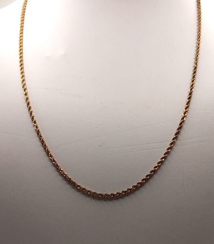 Vintage Sterling Silver 925 Vermeil Twist Rope Chain Necklace 23.5" | eBay