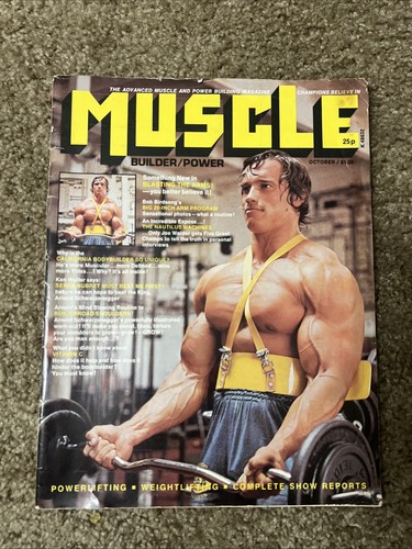 Muscle Builder/Power October 1973 RARE Arnold Schwarzenegger Bodybuilding Mag | eBay