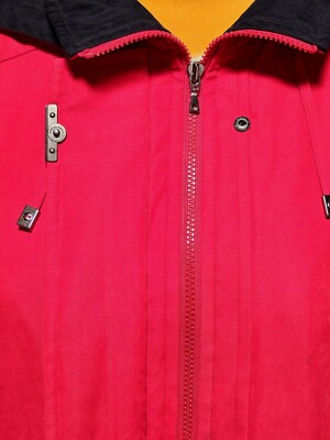 FS Limited Red Hooded Padded Winter Jacket Zip Out Liner Suede Feel ...