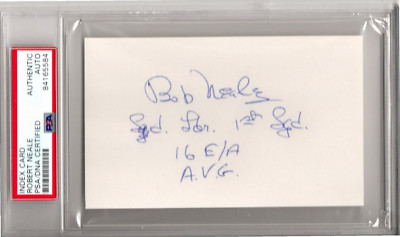 PSA/DNA Robert Bob NEALE Flying TIGERS Signed Index Card AUTOGRAPH ...