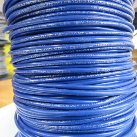 GENERAL WIRE TEW-18-16-BLU Qty of 500 per Lot 18AWG (16/30) UL1015 ...
