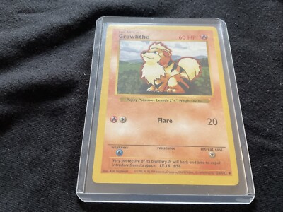 Growlithe 28/102 - Shadowless - Base Set - Vintage WOTC Pokemon CARD ...