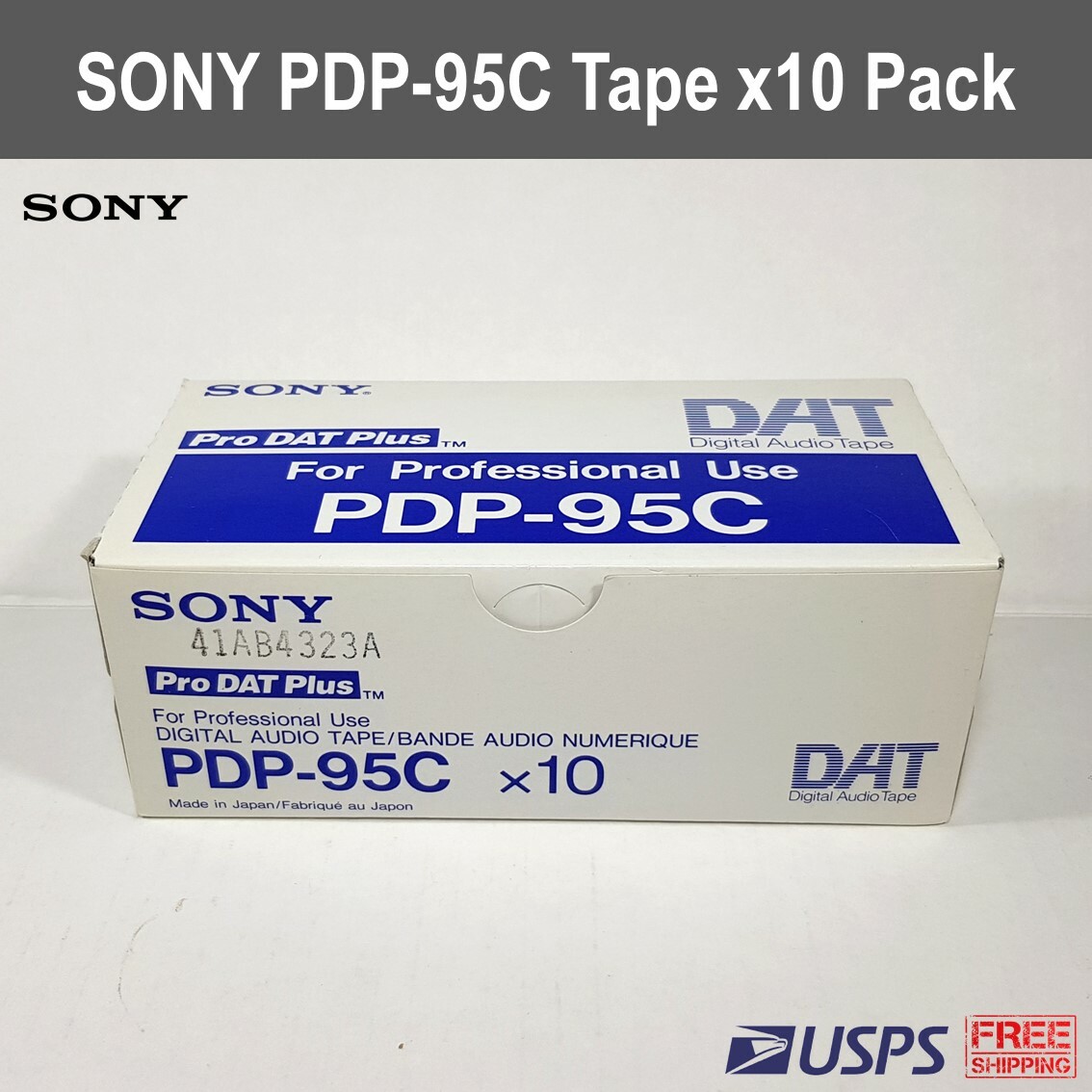 x10 Packs New Sealed Sony PDP-95C Pro DAT Plus Professional Digital ...