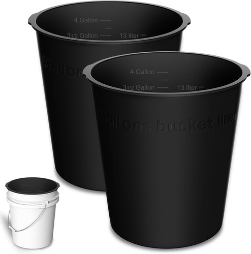 New-2PCS 5 Gallon Bucket Liner Reusable Rubber Bucket Liners for ...