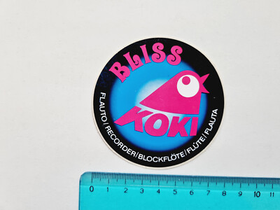 Bliss Koki Flute Sticker Autocollant Aufkleber Vintage 80s Original ...