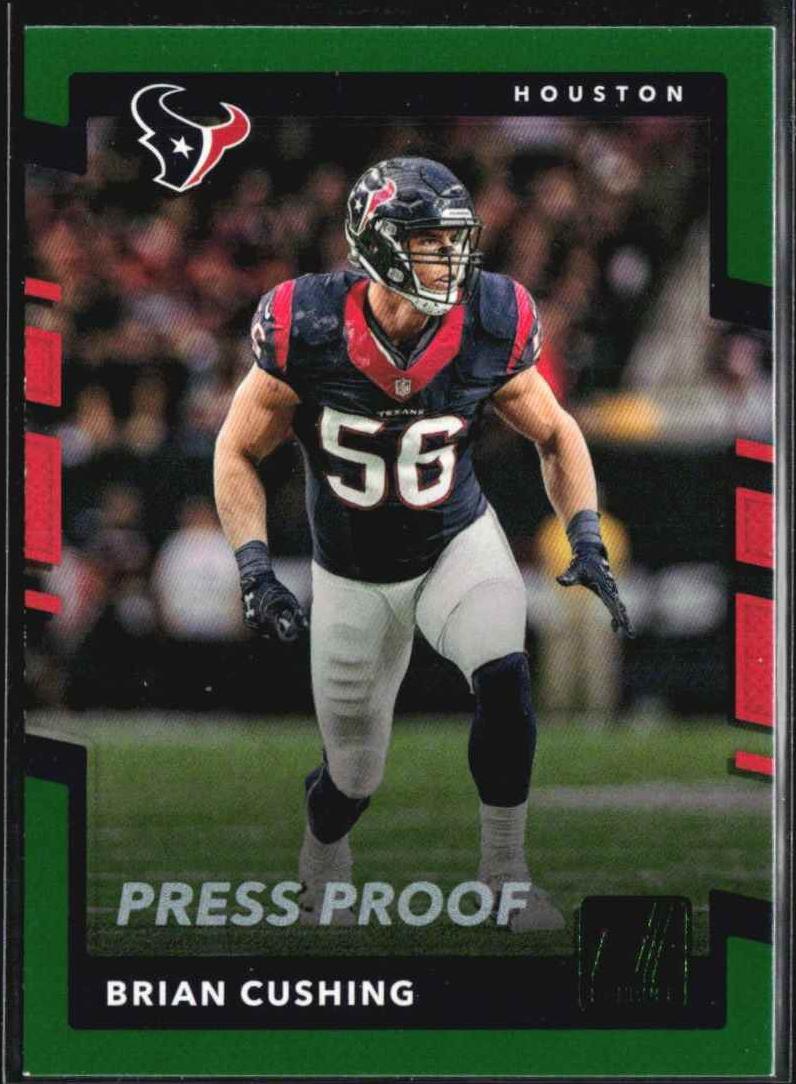 2017 Panini Donruss - Brian Cushing #210 Press Proof Green for sale ...