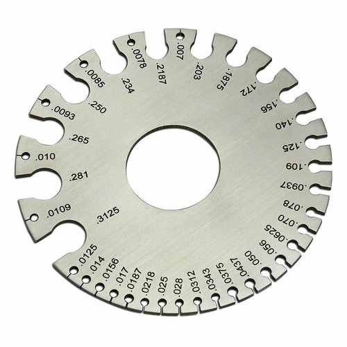 RIVERWELD Round Cable Thread Wire Gage & Measuring Paper Leather Wood ...