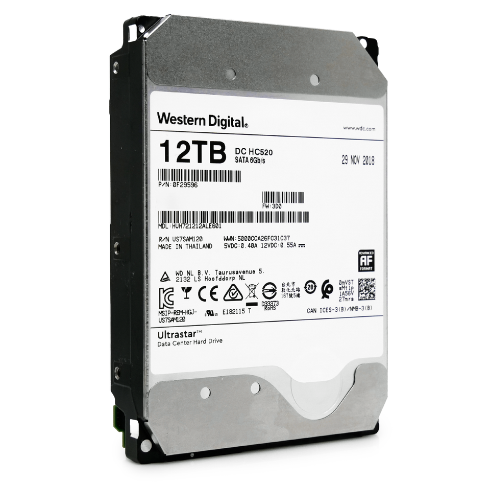 WD HGST Ultrastar HC520 12TB 7.2K RPM SATA 3.5" HDD HUH721212ALE601 ...
