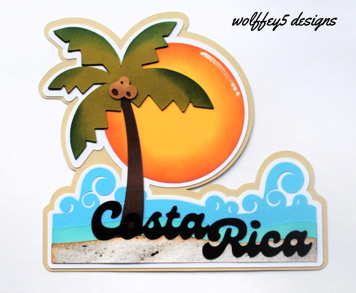 CRAFTECAFE COSTA RICA TITLE premade paper piecing scrapbook diecut ...