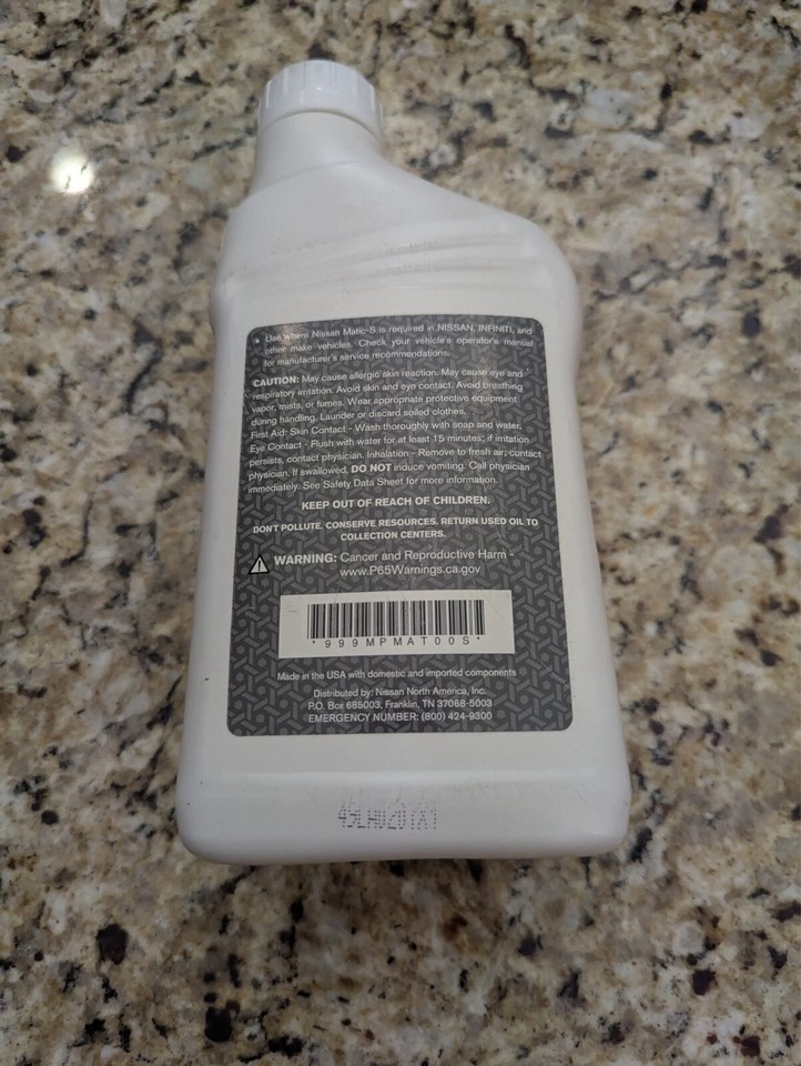NEW OEM Nissan Matic-S Auto Trans Fluid 999MP-MAT00S (Replace 999MP ...