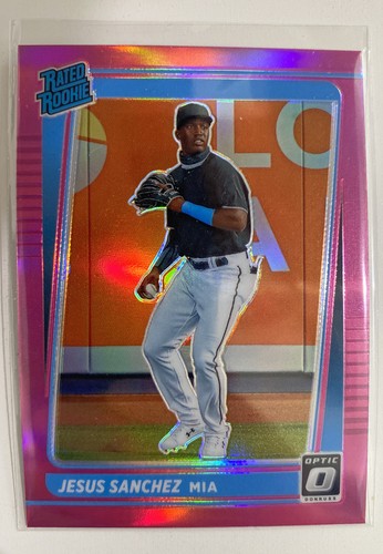 2021 Optic Panini Prizm Jesus Sanchez Pink Rated Rookie #86 Miami ...