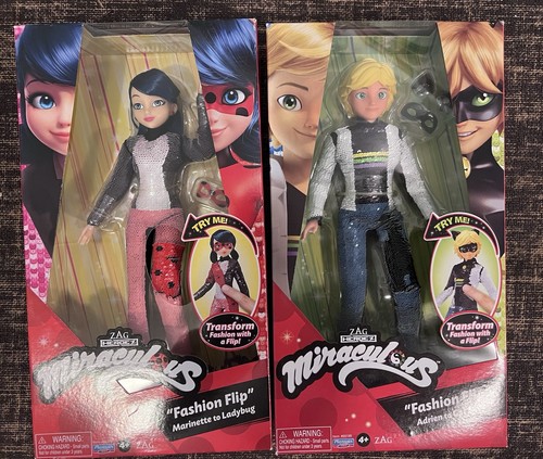 Miraculous Ladybug Fashion Flip Marinette Ladybug & Adrienne Cat Noir ...