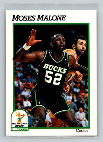1991-92 Hoops #394 Moses Malone Milwaukee Bucks Basketball Card | eBay