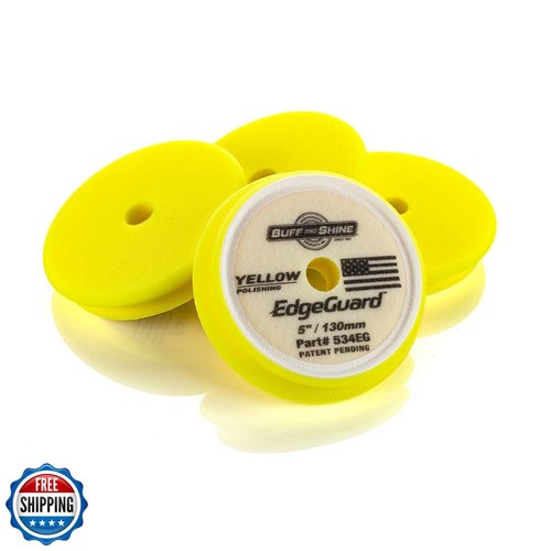 Buff and Shine - EdgeGuard Foam Buffing Pads - Yellow - 5" Polishing ...