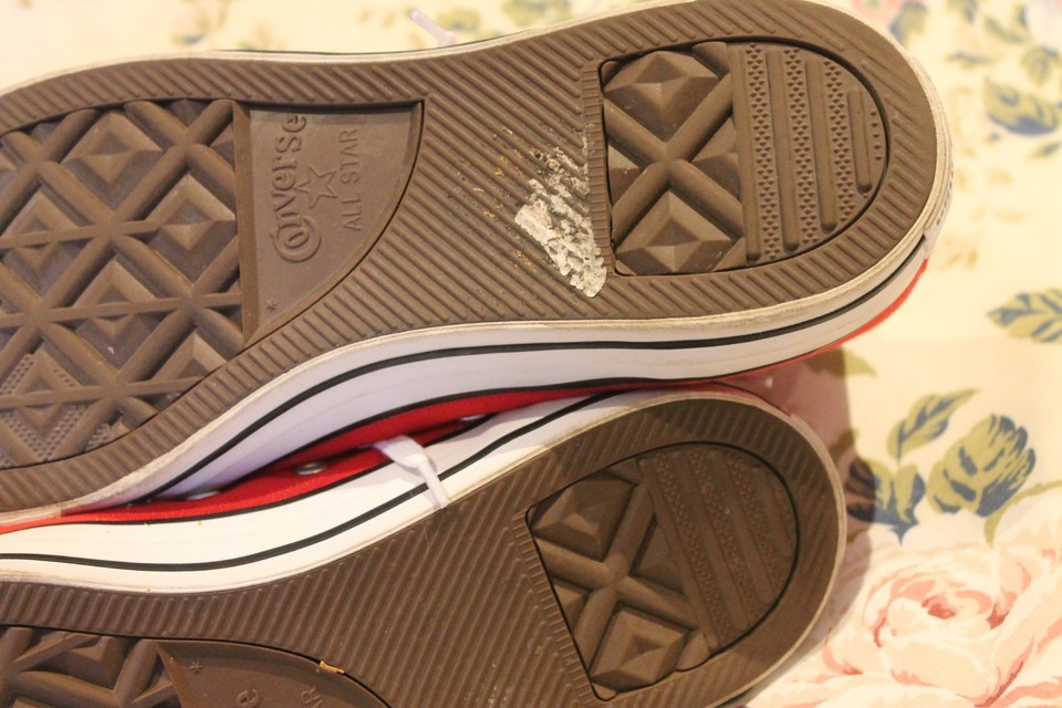 Converse all star red textile lace up ankle trainers size UK 10 EUR 44 ...