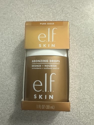 ELF Skin Bronzing Drops Pure Gold Bronze 2 1oz 30mL Full Size ••BNIB••🎁 ...