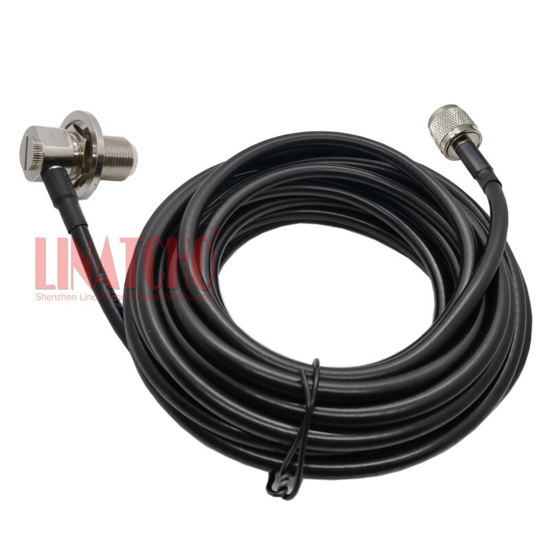 5M RG58U Right Angle SO239 UHF Connector Walkie Talkie TNC Male Antenna ...