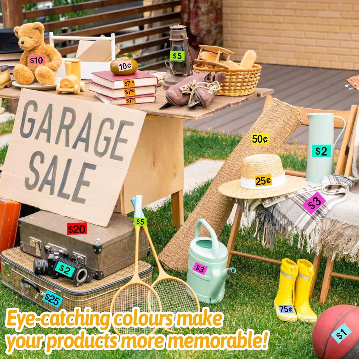 5460 Pcs Garage Sale Stickers, 1/2" X 3/4" Yard Sale Price Stickers ...