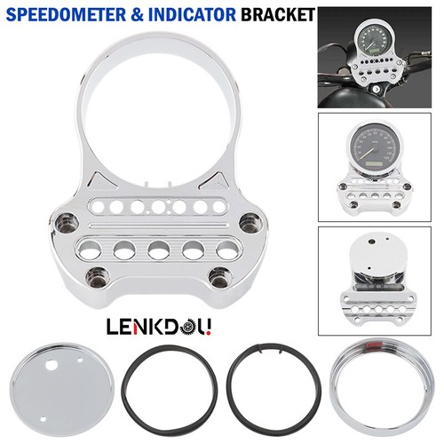 CNC Side Speedometer Relocation Instrument Brackets For Harley ...