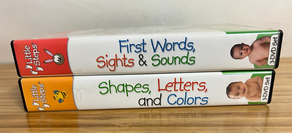 2 Little Steps DVD sets- Shape Letters & Colors/ Sights & Sounds | eBay