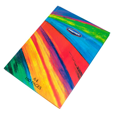 5 Pack Colour A4 Hardback Notebooks 80 Leaf Lined Writing Paper ...