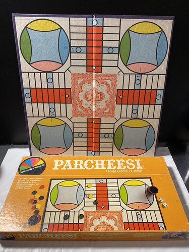 BOARD AND BOX ONLY for Deluxe Parcheesi Game 1982 Selchow & Righter ...