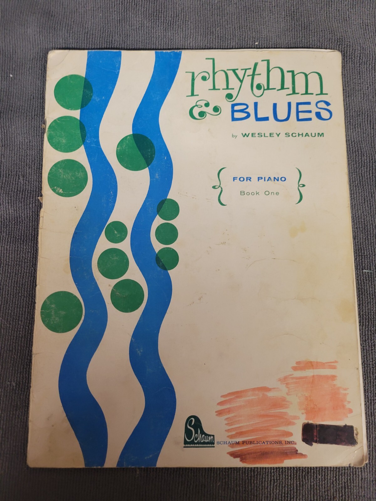VINTAGE 1965 RHYTHM & BLUES FOR PIANO BOOK SHEET MUSIC BOOK 1 BY WESLEY ...