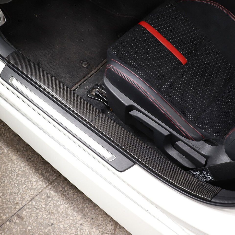 4PCS Carbon Fiber Interior Door Sill Bar Trim For Toyot@ GR86 Subaru ...