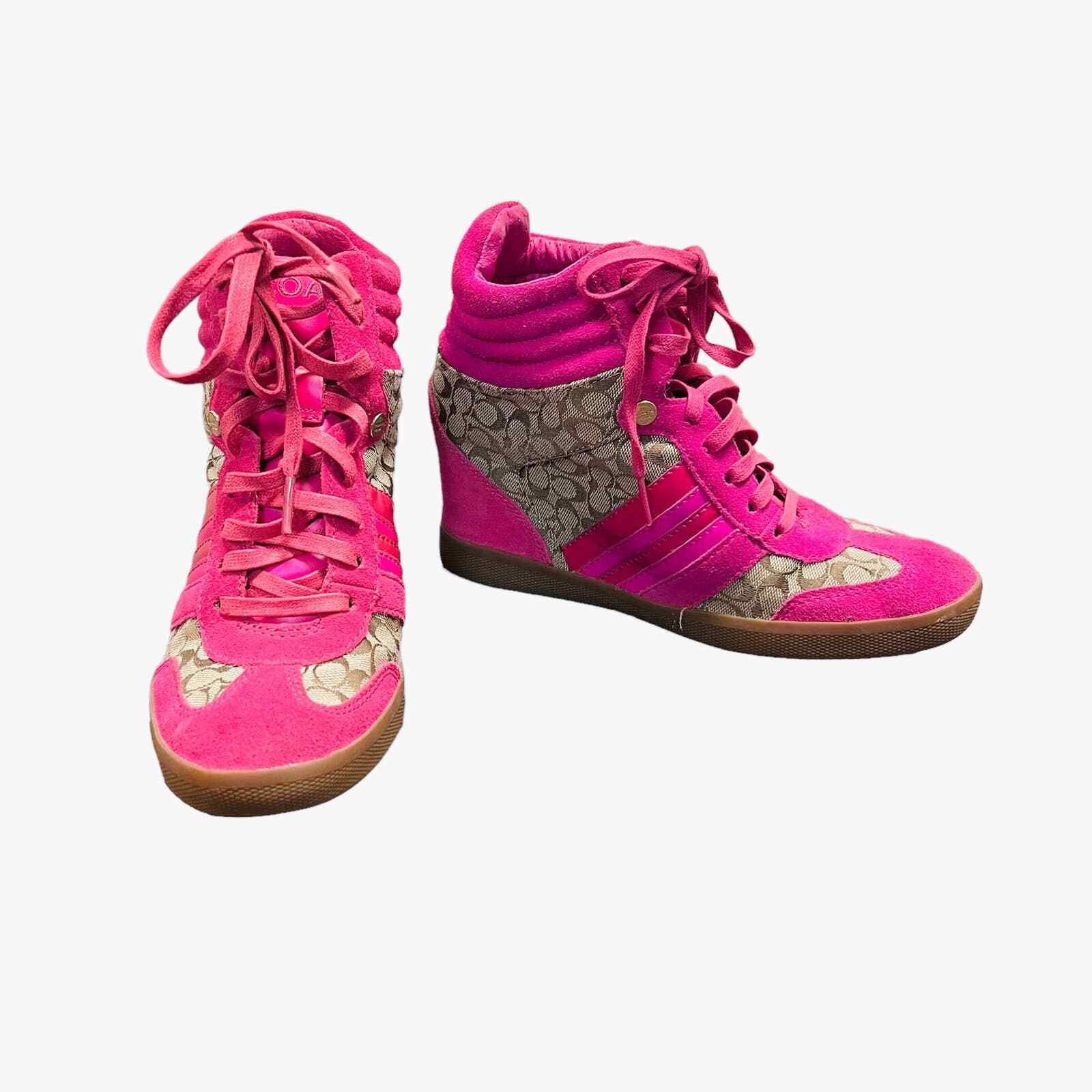 Coach Alara Wedge Sneakers in Pink Women’s Size 7.5M - Gem