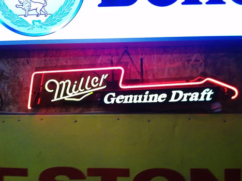 MILLER GENUINE DRAFT NEON SIGN | eBay UK