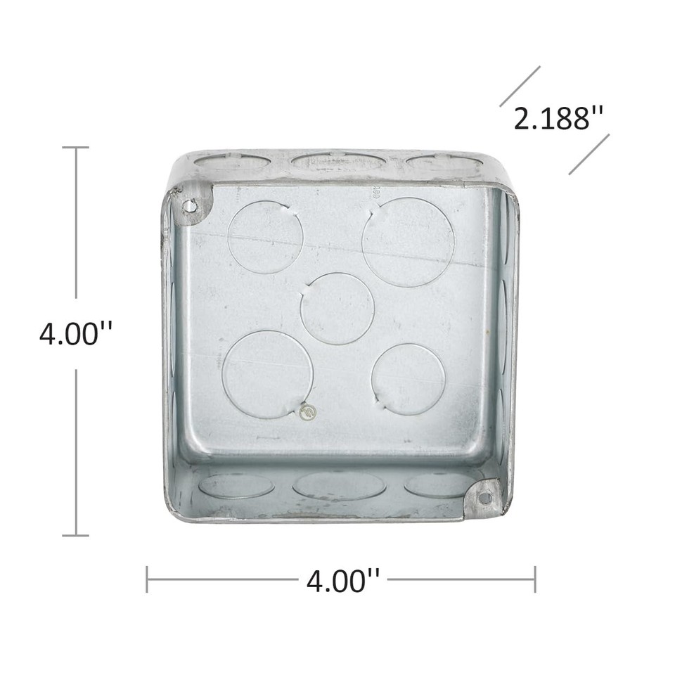 Hubbell-239 4 in. Square Plenum Box, Eleven 1/2 and Five 3/4 in ...