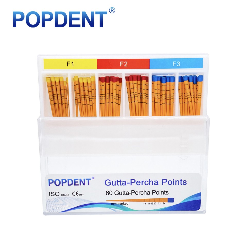 Dental GUTTA PERCHA POINTS Taper .04 /.06 All Sizes #15 -#80 F1.F2,F3 ...
