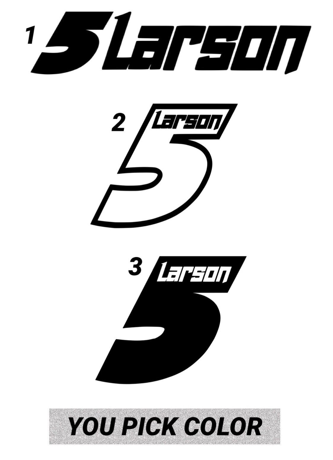 1 Kyle Larson 5 Hendrick Motorsports NASCAR Window Decals U PICK COLOR ...