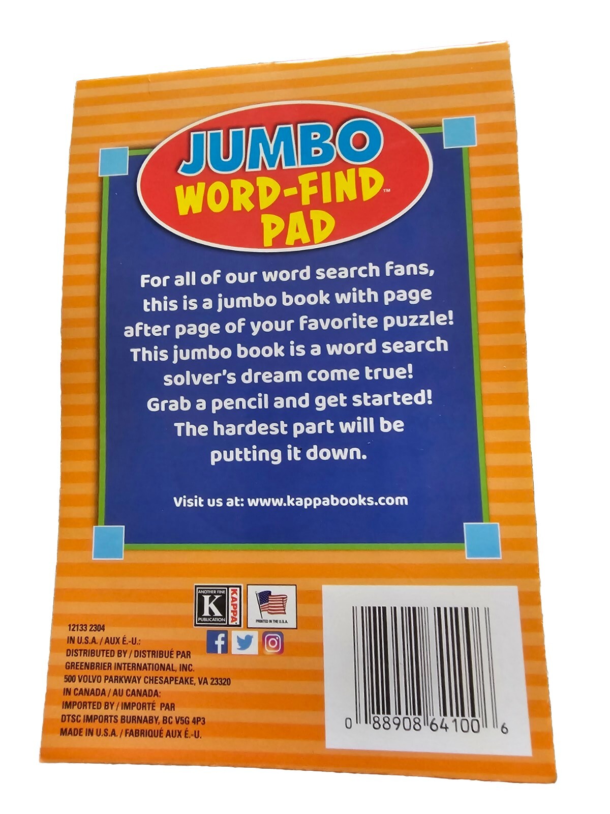 2+Jumbo+Word-find+Pad+Vol+63+%26+Volume+64+Kappa+Word+Search for sale ...