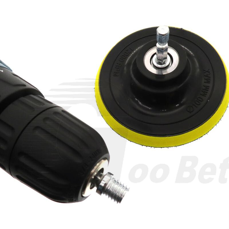 Electric Drill Adapter Mandrel Attachment for Angle Grinder Backing Pad ...