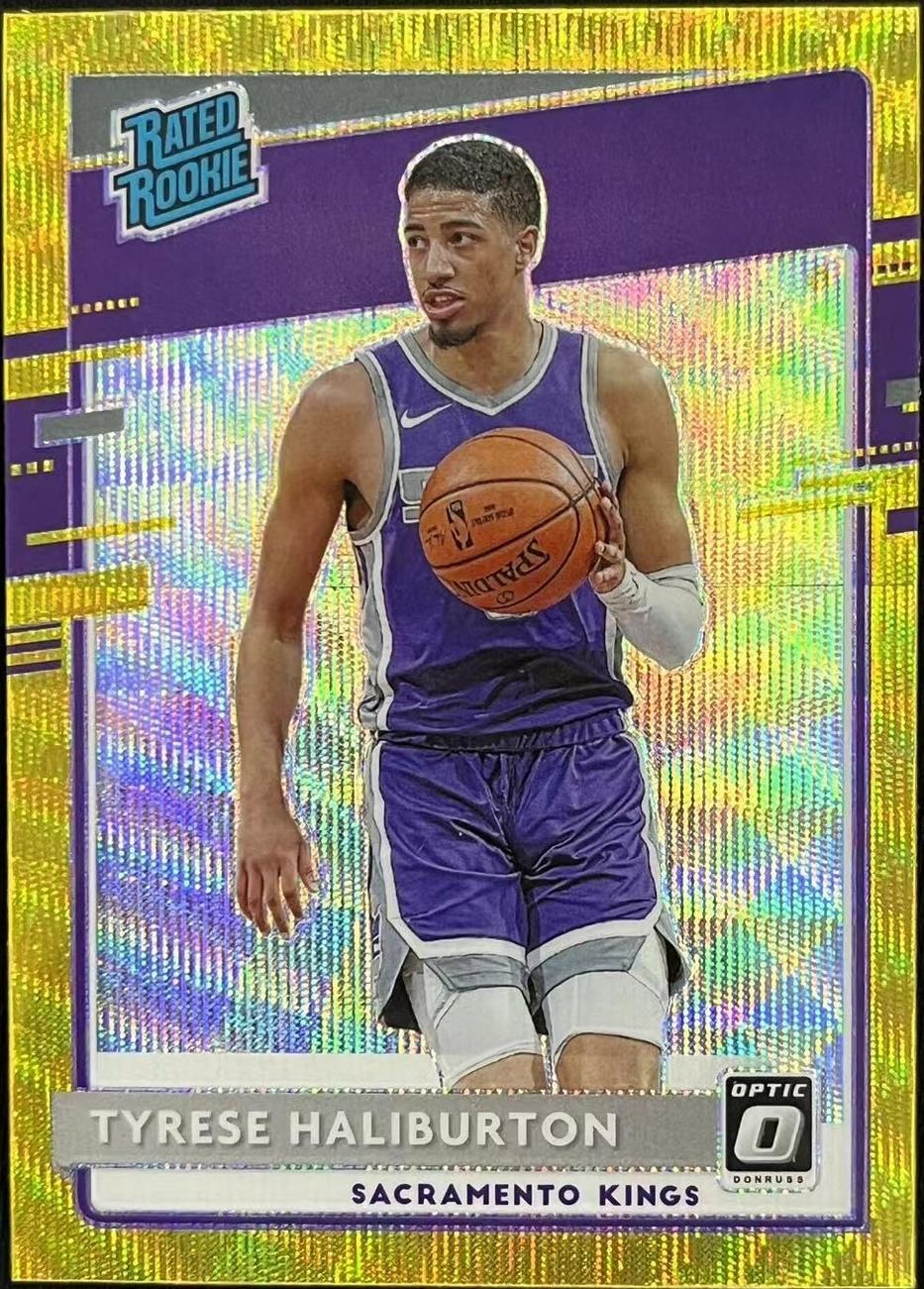 2020-21 Panini Donruss Optic - Rated Rookie Tyrese Haliburton #162 Gold ...