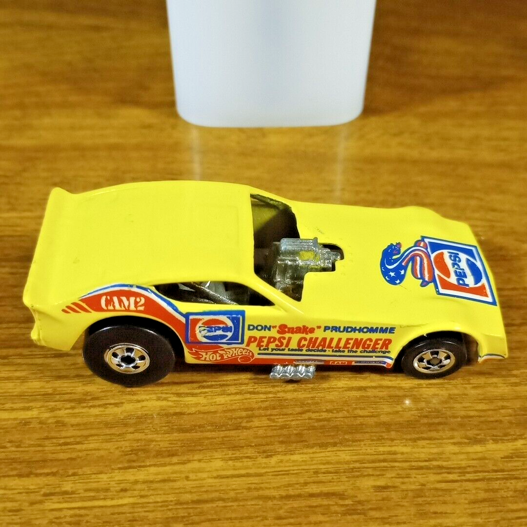 Hot Wheels Vintage Pepsi Challenger Yellow Don Snake Prudhomme BW ...