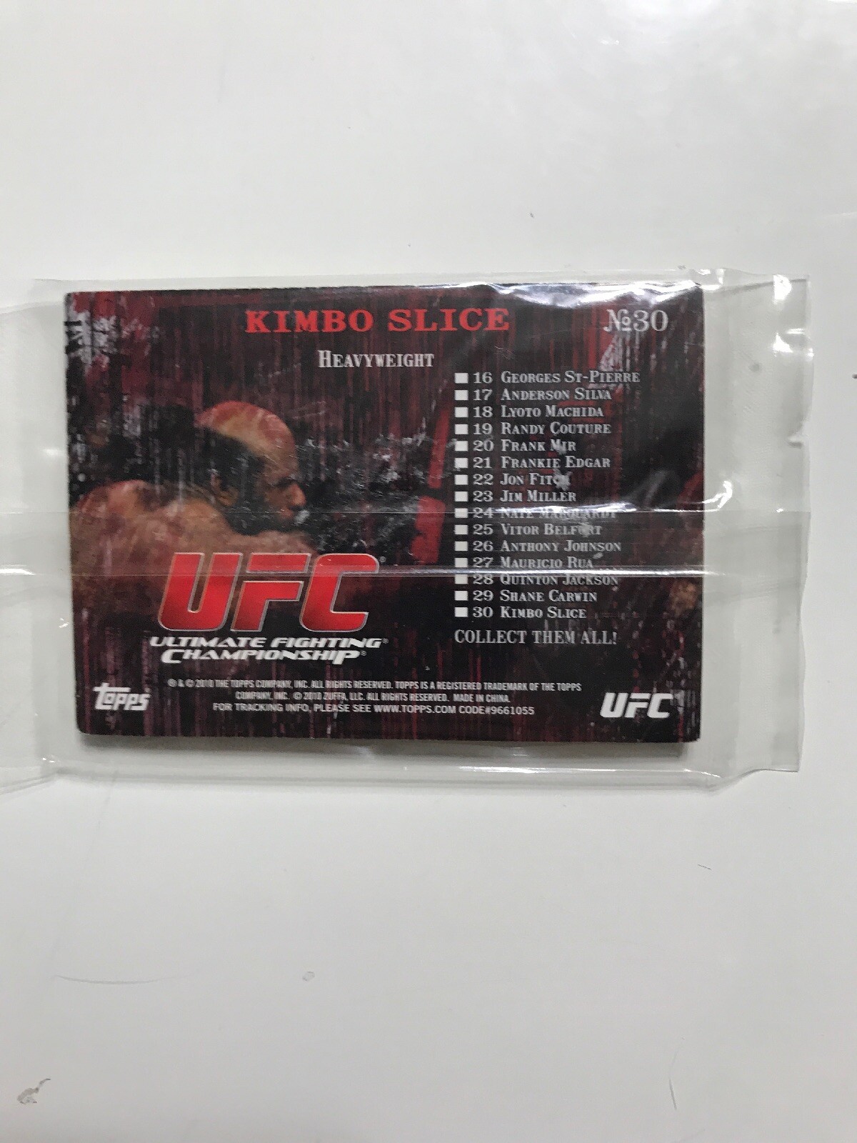 2010 Topps UFC Series 4 KIMBO SLICE RC Exclusive UFC Chip SEALED MMA ...