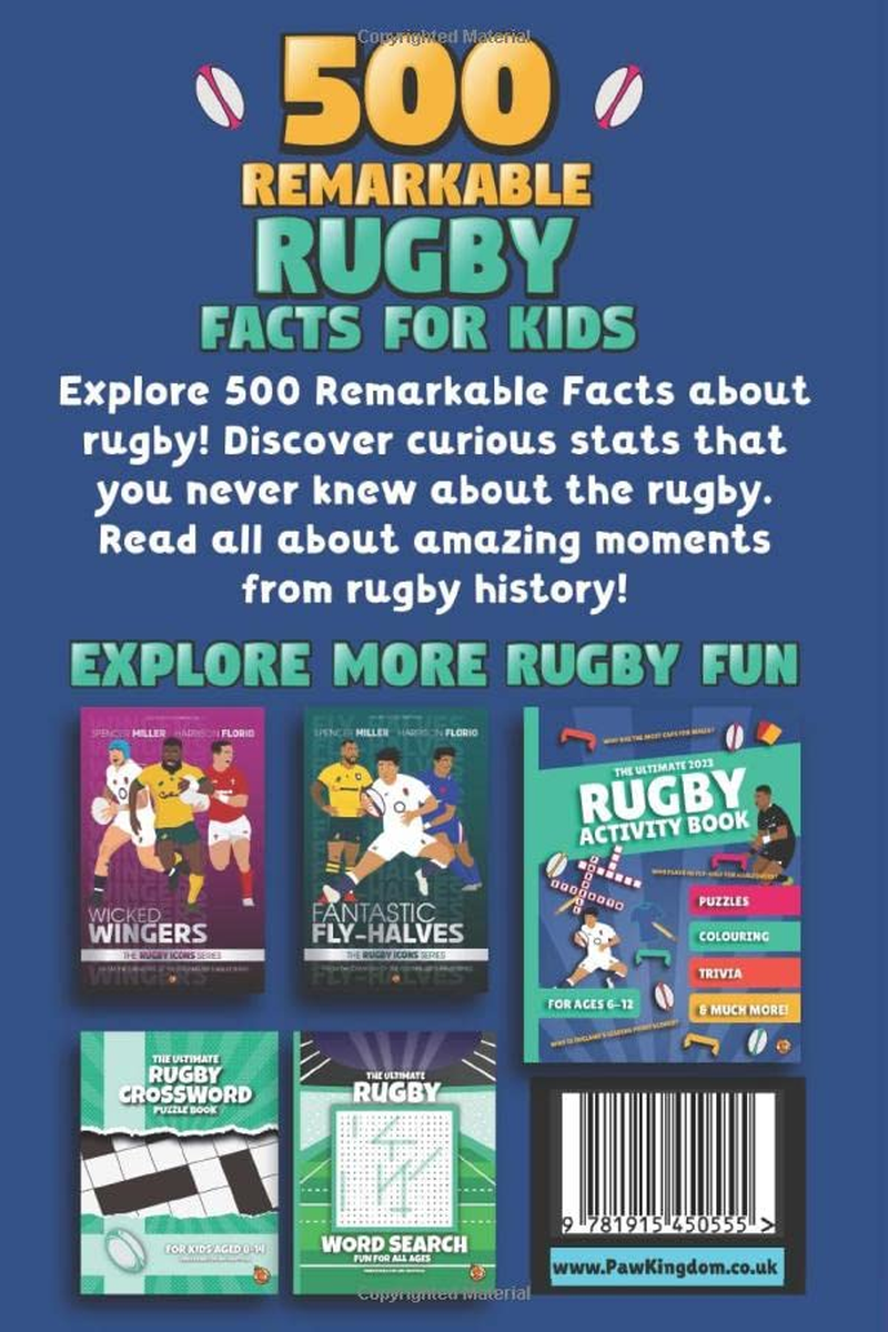 500 Remarkable Rugby Facts for Kids: Rugby Facts Book for Kids | Rugby ...