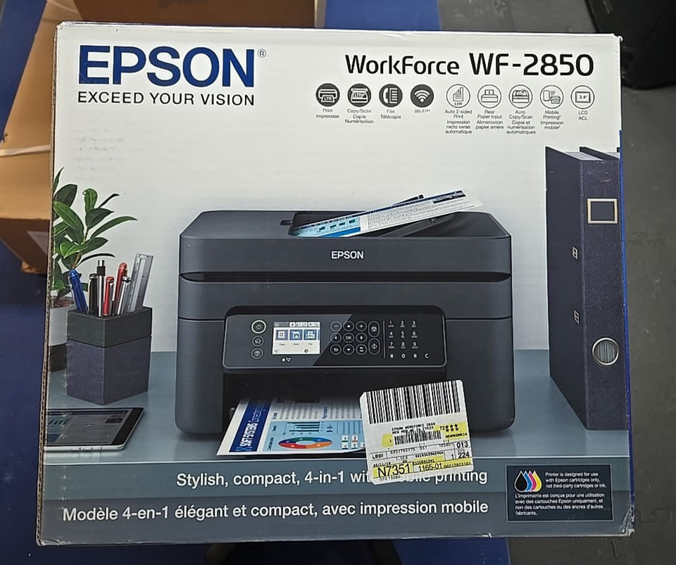 Epson WorkForce WF-2850 All-In-One Inkjet Printer -NEW 10343945944| eBay