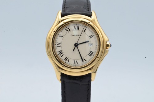 Cartier Santos Cougar Quartz Men's Watch 33MM 887904 18K 750 Solid Gold ...