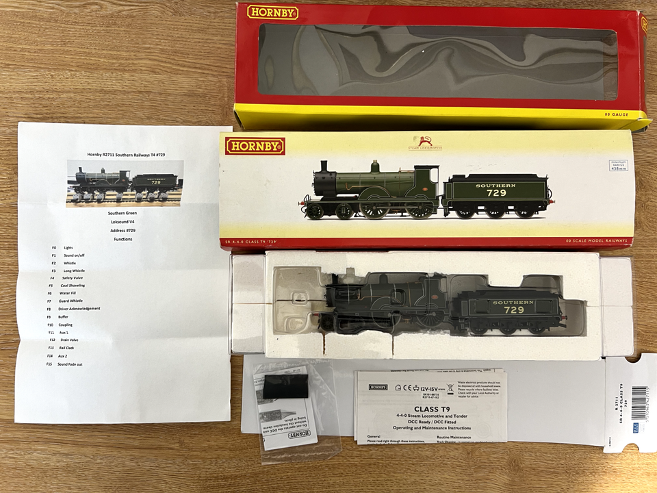 Hornby R2711 SR 4-4-0 Class T9 #729 Southern Railway DCC Sound | eBay UK